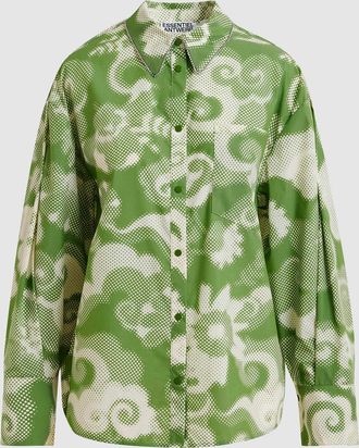 Essentiel Chemises Jaubergine Vert Blanc