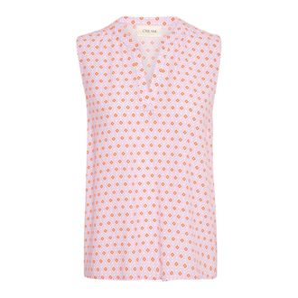 Cream &Auml;rmelloses Top mit geometrischem Muster - - Tops - Damen - Mehrfarbig - XS