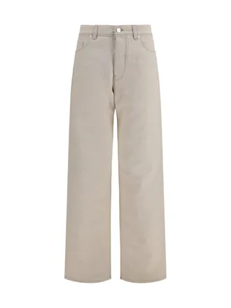 Fendi Womens Jeans Selleria Ivory Denim Cotton