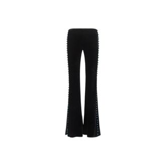 Roberto Cavalli Femme, Pantalons, Noir, Taille: 42 FR Pantalon patte d&eacute;l&eacute;phant