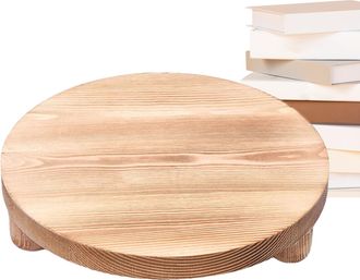 Generico Dekorativer Holzsockel - Pr&auml;sentationsst&auml;nder f&uuml;r Pflanzenarrangements, rustikales Bauernhof-Display-Tablett, stabiler St&auml;nder f&uuml;r Badezimmerzubeh&ouml;r, 