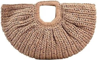 Generic Sac fourre-tout d&eacute;t&eacute; et dautomne en paille unie pour femme, style boh&egrave;me avec grande capacit&eacute;, tendance et polyvalent, pour les trajets quotidiens, le