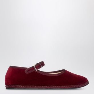 Vibi Venezia Mary Jane in burgundy velvet