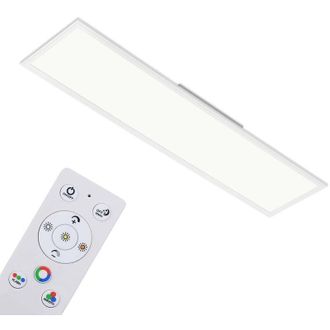 Briloner Cct Panneau led Briloner leuchten colour, 42 w, 4100 lm, IP20, blanc, plastique-m&eacute;tal, dimmable, avec t&eacute;l&eacute;commande, cct, 119,5 x 29,5 x 5 cm