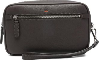 Santoni Kosmetiktasche mit Rei&szlig;verschluss - Braun