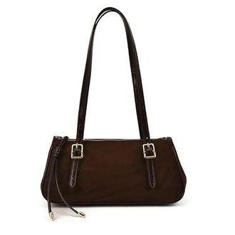 Generic Sac fourre-tout en faux su&egrave;de pour femme avec poign&eacute;e sup&eacute;rieure zipp&eacute;e et options de transport polyvalentes