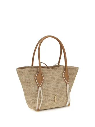 Christian Louboutin Womens Large Venus Basket Shoulder Bag Natural-Cuoio Raffia Natural/cuoio