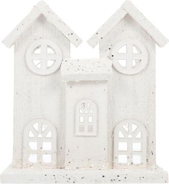 Soimiss Leuchtendes Weihnachtshaus mit Warmem Licht Weihnachtsdeko f&uuml;r Feier und Kinderparty Festliche Holzhaus Dekoration