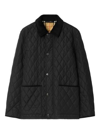 Burberry Gesteppte Jacke - Schwarz