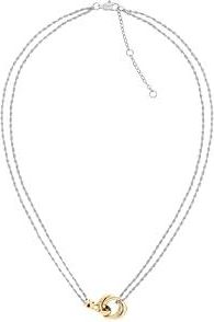 Tommy Hilfiger Jewelry Collier Chaîne Double pour Femme en Acier Inoxydable Bicolore avec un Noeud Nautique - 2780989