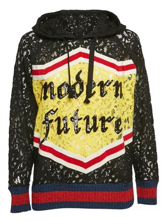 Gucci hoodie à sequins - Noir