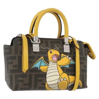 Fendi Sac &agrave; main mini Zucca Canvas doccasion - Femme - Pre-owned - Brun - Taille: ONE Size
