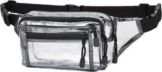 Hemobllo Abaodam Praktische Transparente Outdoor G&uuml;rteltasche aus PVC Verstellbare Multifunktions H&uuml;fttasche f&uuml;r Sport Reisen und Alltag Unisex Brust und Lauft