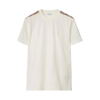 Burberry Wei&szlig;es Equestrian Knight Crew Neck T-shirt - - Tops - Herren - Wei&szlig; - 2XL