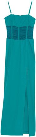 Patrizia Pepe Femme, Robes, Vert, Taille: 40 FR Ruched Strap Maxi Dress