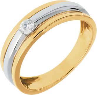 Edenly Solitär Sonnenfinsternis in Weiss- und Gelbgold