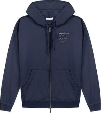 Maison Labiche Sweat droit &agrave; capuche en coton