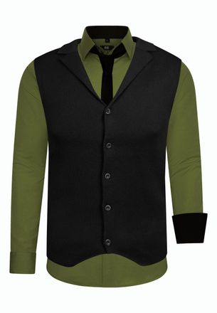 Rusty Neal Hemd mit Weste und Krawatte 3-teilig