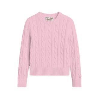 MC2 Saint Barth Sorbonne Zopfmuster Wolle - - Knitwear - Damen - Rosa - M