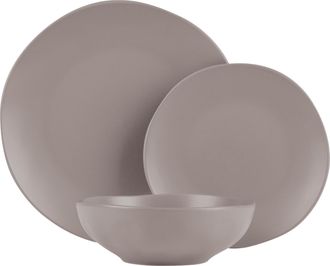 Berlinger Haus Essgeschirr-Set 18-teilig Taupe Collection | Hochwertig, Stilvoll und Pflegeleicht
