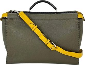 Fendi Pre-owned Romano Selleria Large Peekaboo Iconic Essential Satchel - Femme - Pre-owned - Vert - Taille: ONE Size
