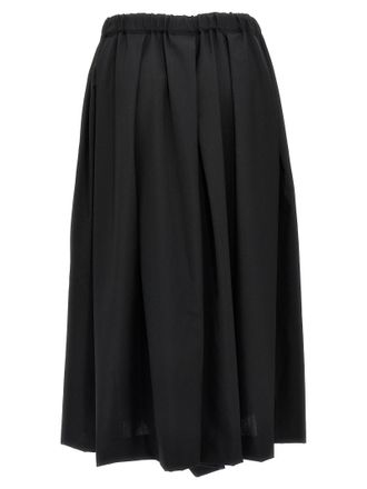 Comme Des Gar&ccedil;ons Womens Black Wool Midi Skirt