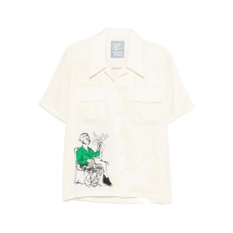 KidSuper Studios Homme, Chemises, Blanc, Taille: 2XL Graphic Pocket Shirt