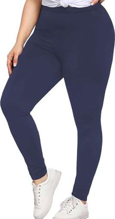 Generic Legging pour femme - Grandes tailles - Pantalon de yoga - Pantalon de sport - Taille haute - Noir - Opaque - Legging de fitness - Pantalon de course -