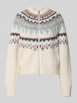 Closed Regular Fit Strickjacke mit Allover-Muster