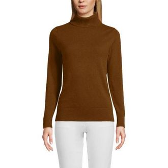 Lands End Rollkragen-Pullover aus Kaschmir, Damen, Gr&ouml;&szlig;e:40-42 regular, Beige, Kaschmir, by Lands End