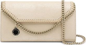 Stella McCartney Stella McCartney Hobo Bags - Gold Faux Leather Continental Wallet Crossbody Bag - Gr. unisize - in Beige - f&uuml;r Damen