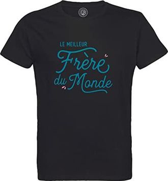 Fabulous T-Shirt Homme Col Rond Coton Bio Le Meilleur Fr&egrave;re du Monde Famille Id&eacute;e Cadeau