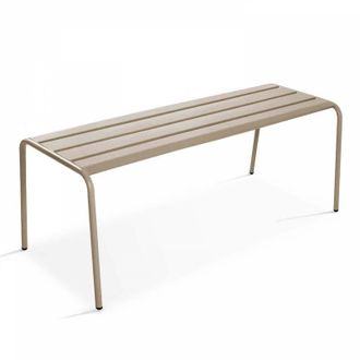 Oviala Banc de jardin en acier taupe - Palavas