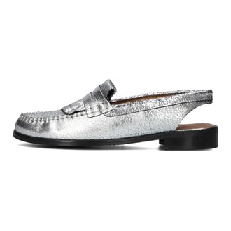 Catwalk Silberne Slingback Schuhe f&uuml;r Frauen - - Shoes - Damen - Grau - 38 EU