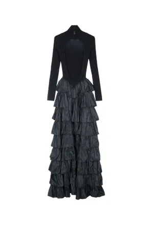 Elisabetta Franchi Lungo Dress - Black
