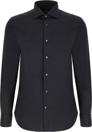 Ermenegildo Zegna Homme, Chemises, Noir, Taille: S Buttoned Shirt