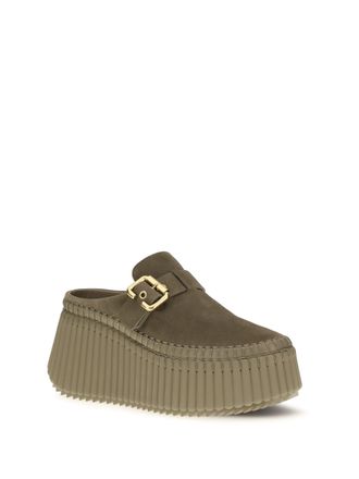 Chlo&eacute; Womens Sabot Nama Dusty Khaki Sandal