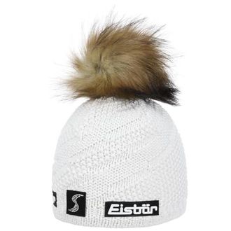 Eisb&auml;r Bonnet Beanie Yva Lux Crystal SP Bonnet en Tricot Bonnet de Ski (Taille Unique - Blanc)