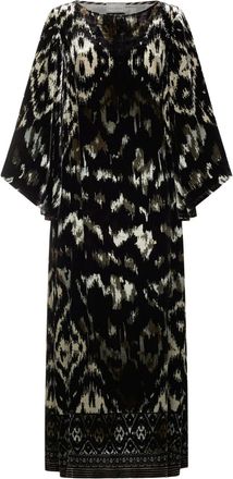 Pierre-Louis Mascia robe longue à motif géométrique - Noir