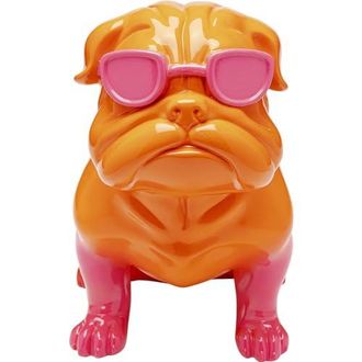 Kare Design Design Deko Figur Fashion Dog, Pink, Deko Objekt, Hund Motiv, handbemalt, 37x24x43 cm (H/B/T)