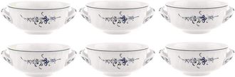 Villeroy & Boch Vieux Luxembourg Suppentasse 6er Set 400ml wei&szlig; blau Porzellan