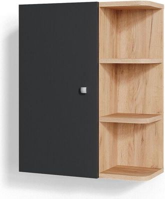Vicco Armoire murale de salle de bain Fynn, Anthracite, 47.2 x 59.2 cm, Vicco