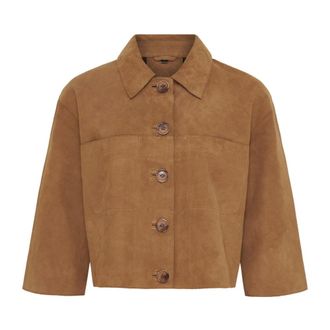 Notyz Notyz, Femme, Vestes, Brun, Taille: 44 FR Leather Vestes