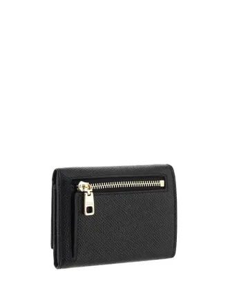 Dolce & Gabbana Womens Leather Wallet Nero Calf Bos Taurus