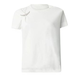 Zadig&Voltaire Suzan Hc Plisse Wings T-shirt - - Tops - Damen - Wei&szlig; - M