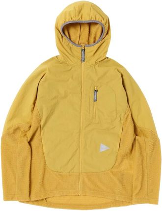And Wander Homme, Vestes, Jaune, Taille: M 19 Alpha Direct F/Z Sweat &agrave; capuche