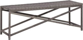 vidaXL Vidaxl - Banc de jardin 120 cm R&eacute;sine tress&eacute;e Gris