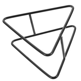 Lurrose Schwarzer Untersetzerst&auml;nder aus Eisen mit Kreativem Design und Sicherer Fixierung f&uuml;r Haushalt und Gastronomie