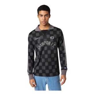 Champion Polo Manches Longues - Homme - Tops - Noir - Taille: S