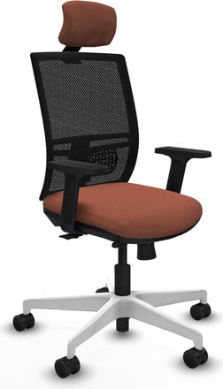 Piqueras y Crespo B&uuml;rostuhl, R&uuml;ckenlehne mit 2D-Armlehnen, h&ouml;henverstellbare Lendenwirbelst&uuml;tze und h&ouml;henverstellbares Kopfteil, ausgestattet mit Syncro/Traslack. Schwa